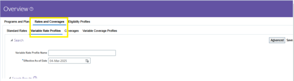 Benefits Variable Rate Profiles in Oracle Fusion - Thinkapace ...